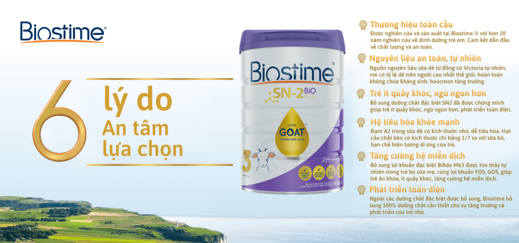 Sữa dê Úc Biostime - sự lựa chọn hàng đầu cho các mẹ thông thái